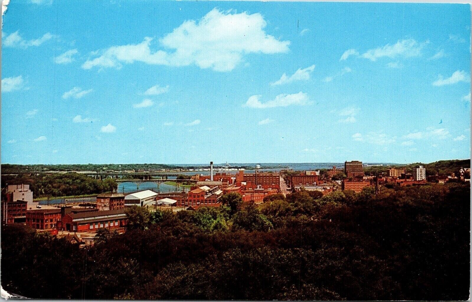 Skyline Moline Illinois IL John Deere Industial Arsenal Bridge Postcard ...