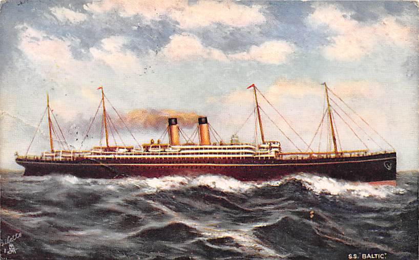 SS Baltic White Star Line Writing on back | Topics - Other, Postcard ...