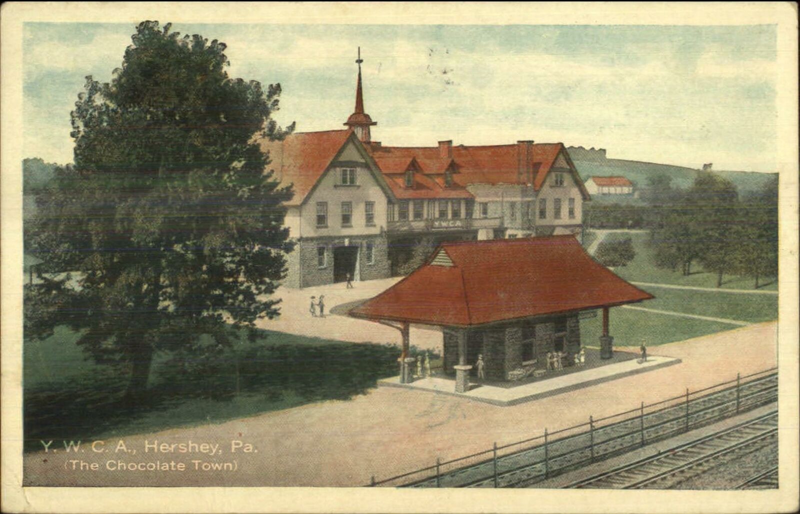 Hershey PA YMCA & Train Station Depot c1910 Postcard | United States ...