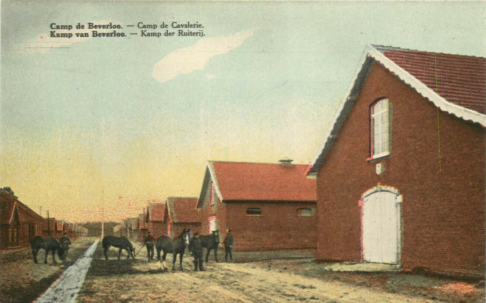 WWI Propaganda Postcard Camp Bourg-Léopold Beverloo Camp De Cavalerie ...