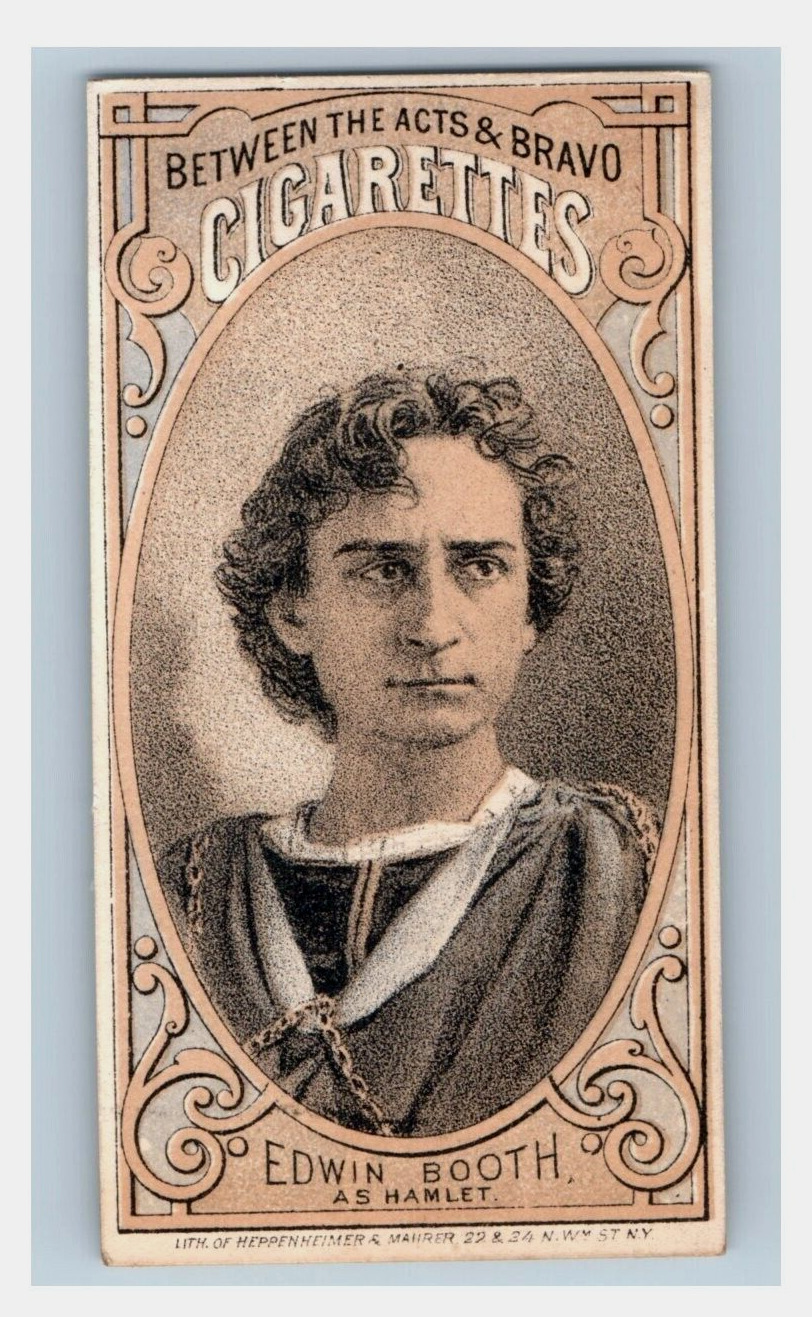 1890s Tobacco Cigarettes John Wilkes Booth's Brother Edwin As Hamlet ...