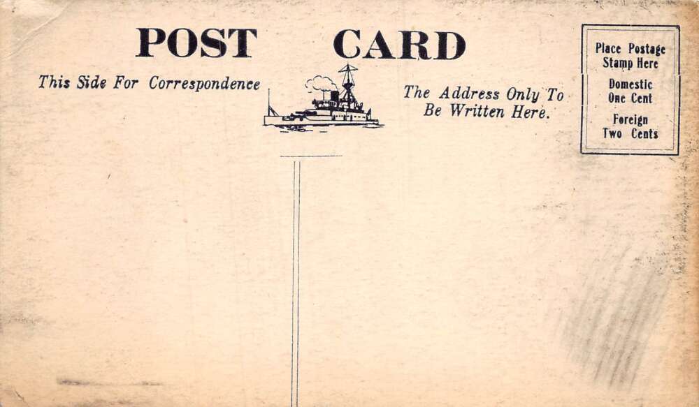 USS South Carolina Focsle Ship Log January 1912 Military Navy Postcard ...