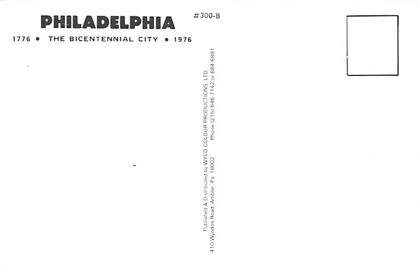 Philadelphia, Bicentennial City 1776-1976 Colonial Unused | Topics ...