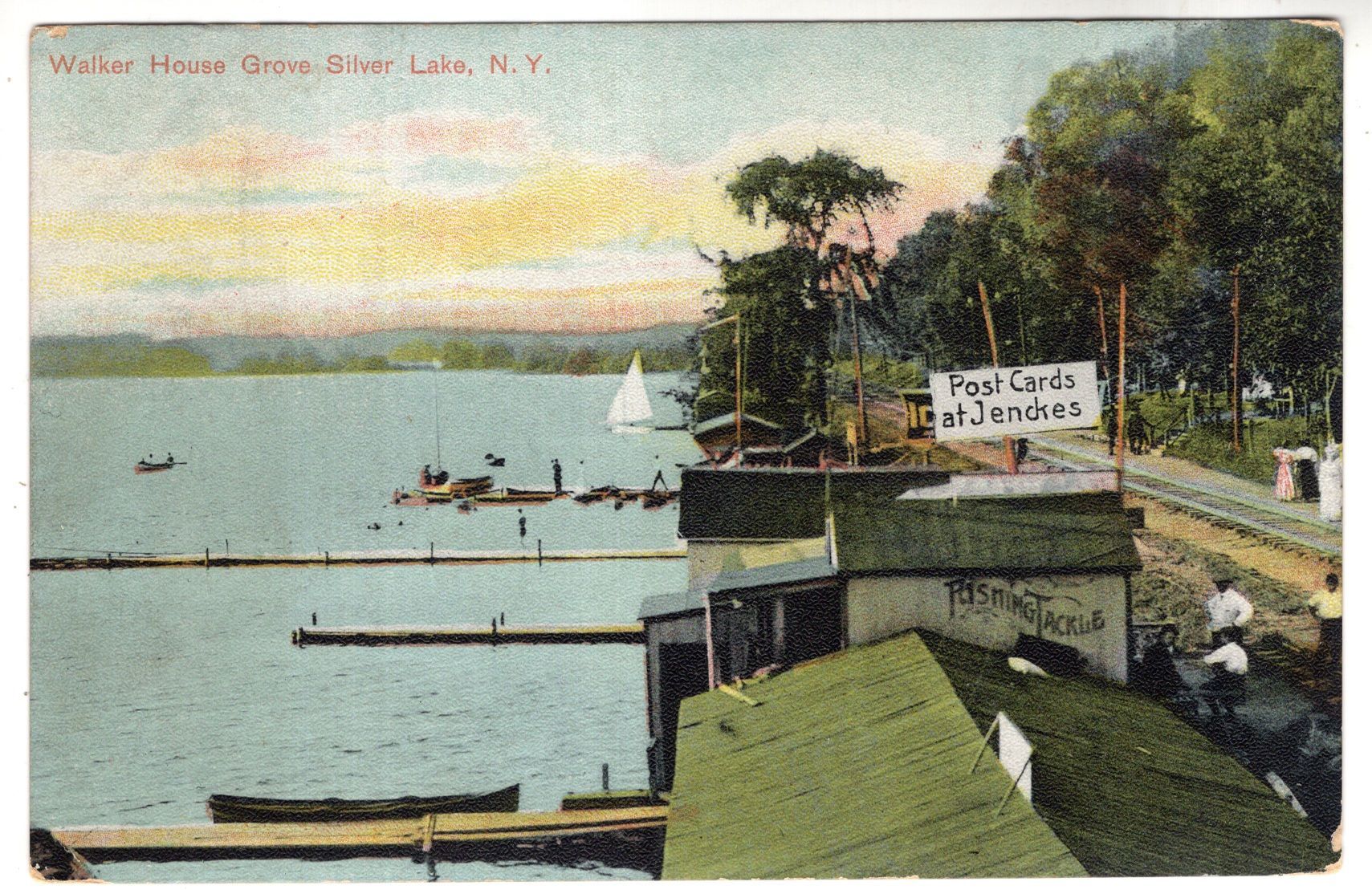 Walker House Grove, Silver Lake, New York, Jenckes Postcards, Used 1913 ...