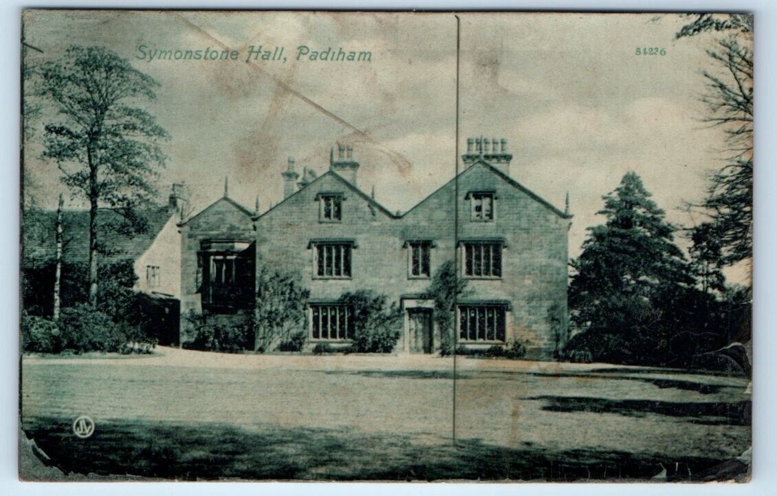 Simonstone Hall Hotel Padiham LANCASHIRE England UK 1910 Postcard ...