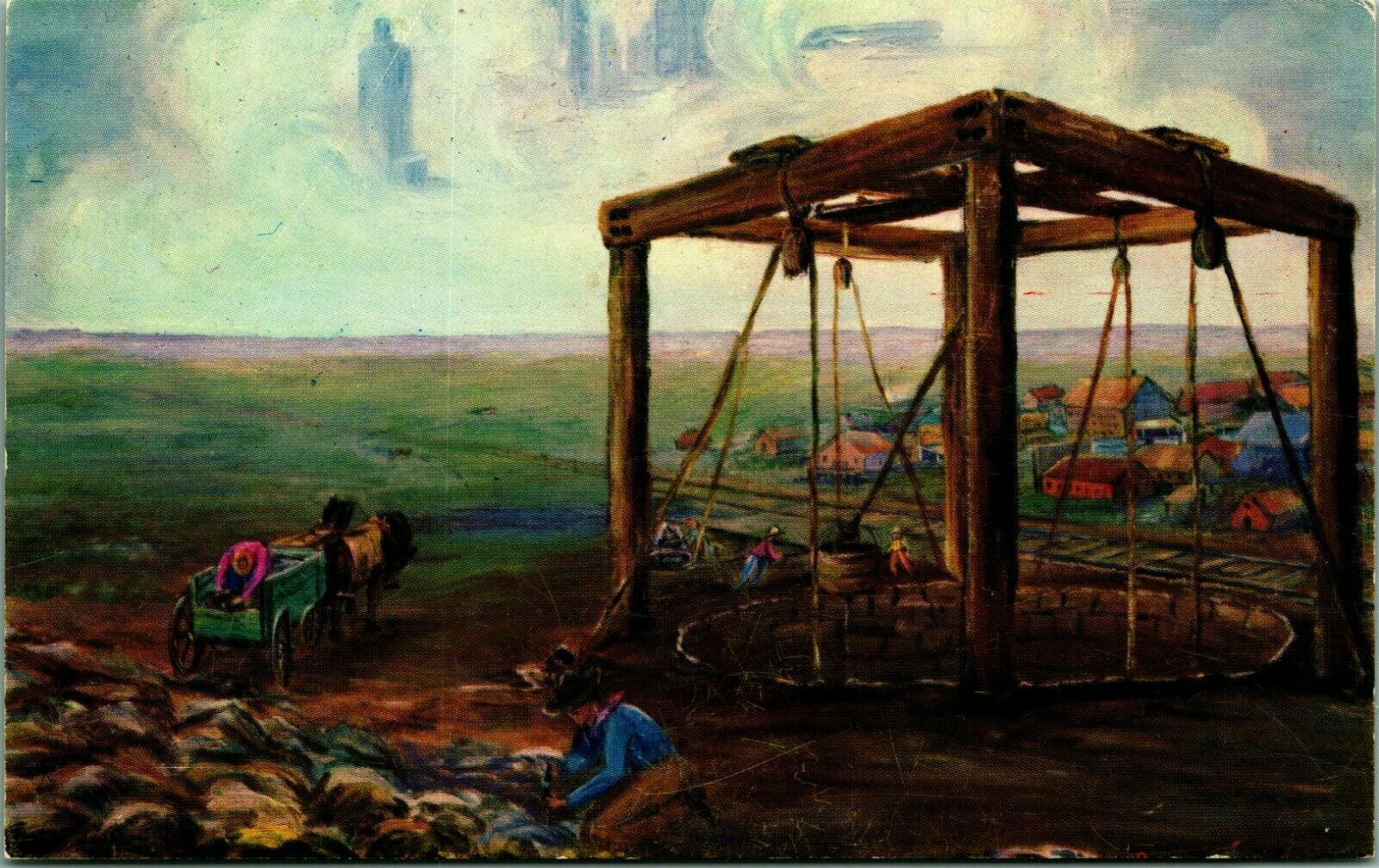 Worlds Largest Hand Dug Well Greensburg Kansas KS UNP Chrome Postcard ...