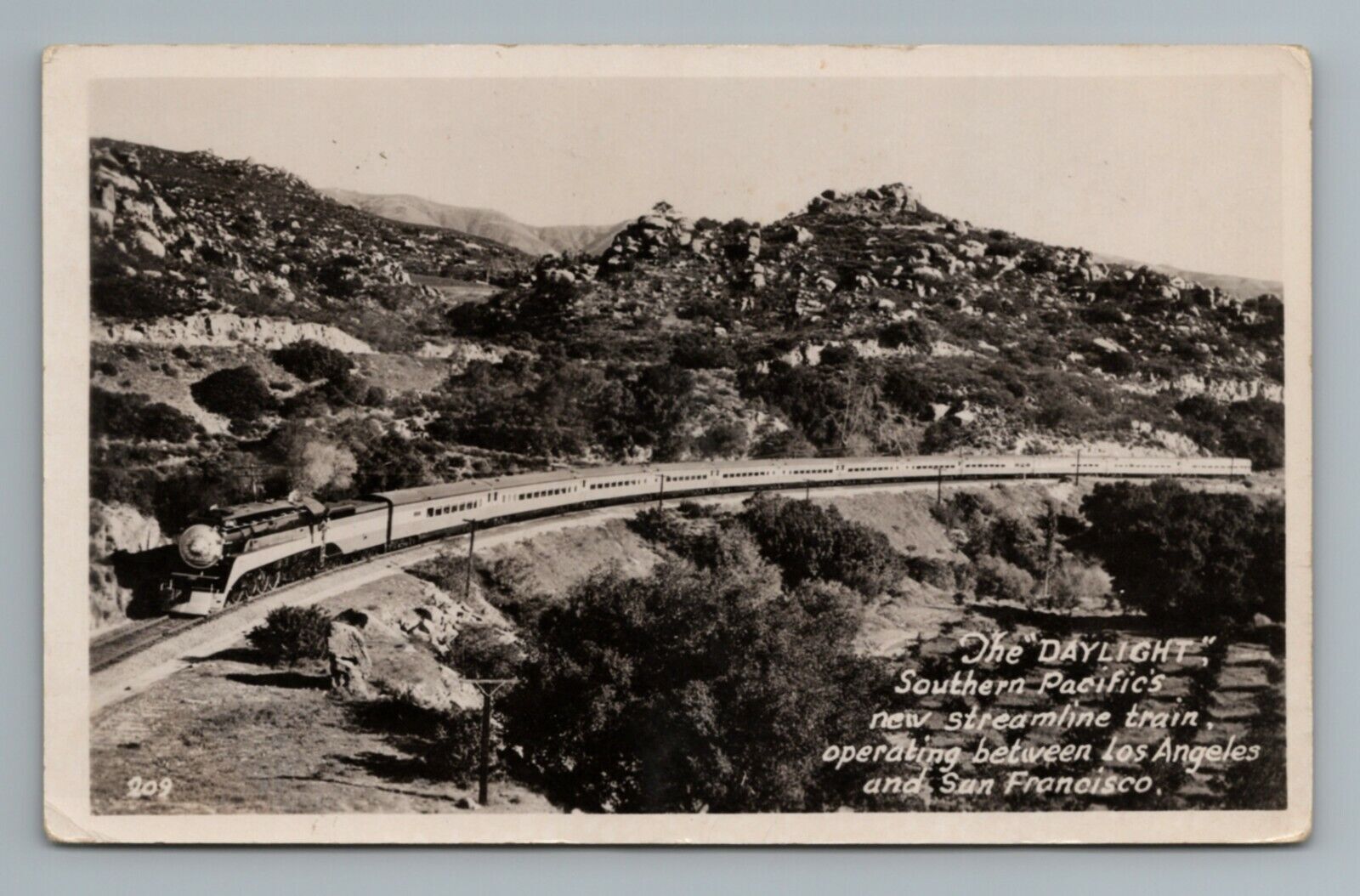 1930s Daylight Southern Pacific Streamline Train Los Angeles San ...