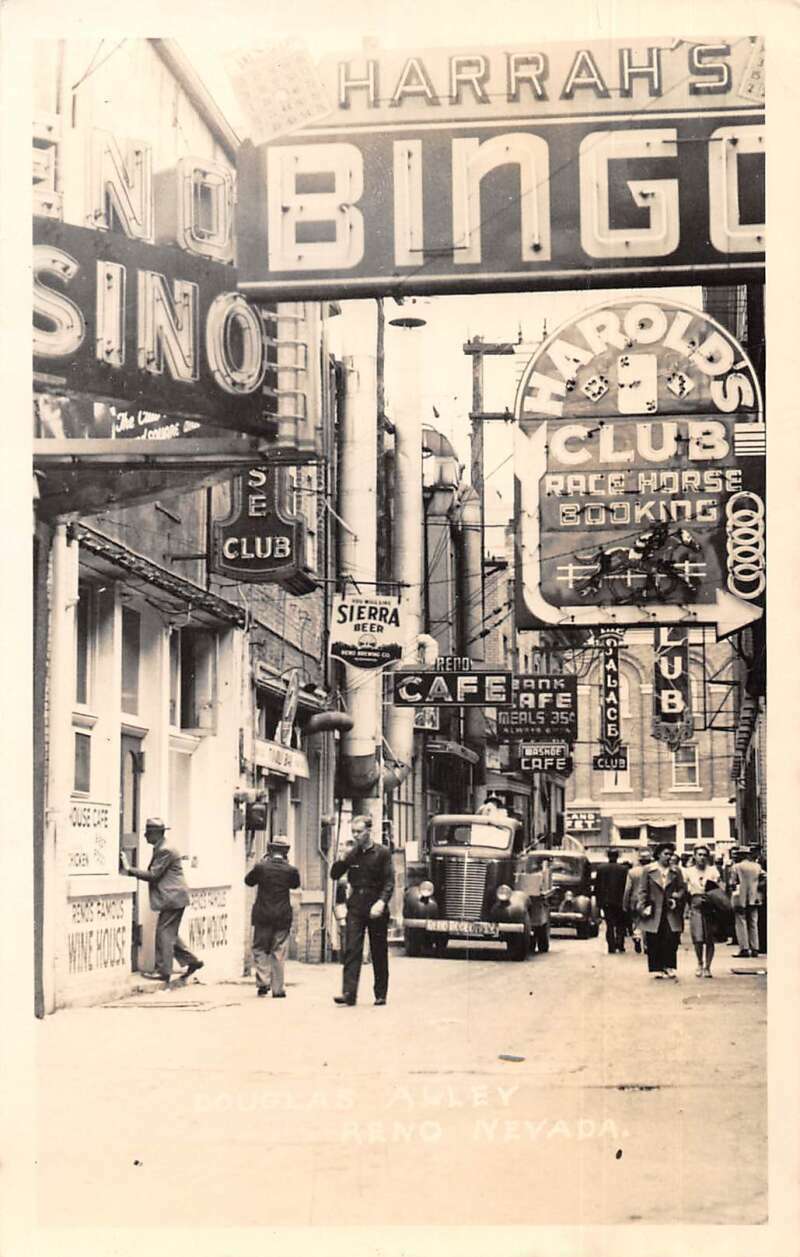 Reno Nevada Douglas Alley Real Photo Vintage Postcard AA14262 | United ...