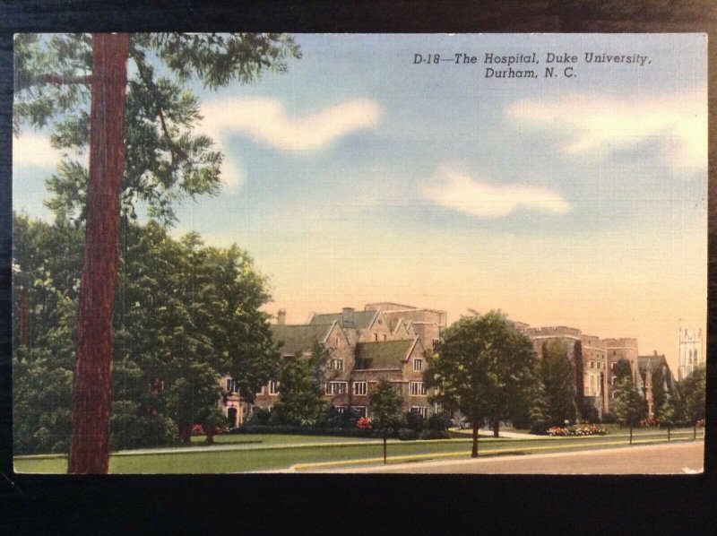 Vintage Postcard 1944 The Hospital Duke University Durham North ...