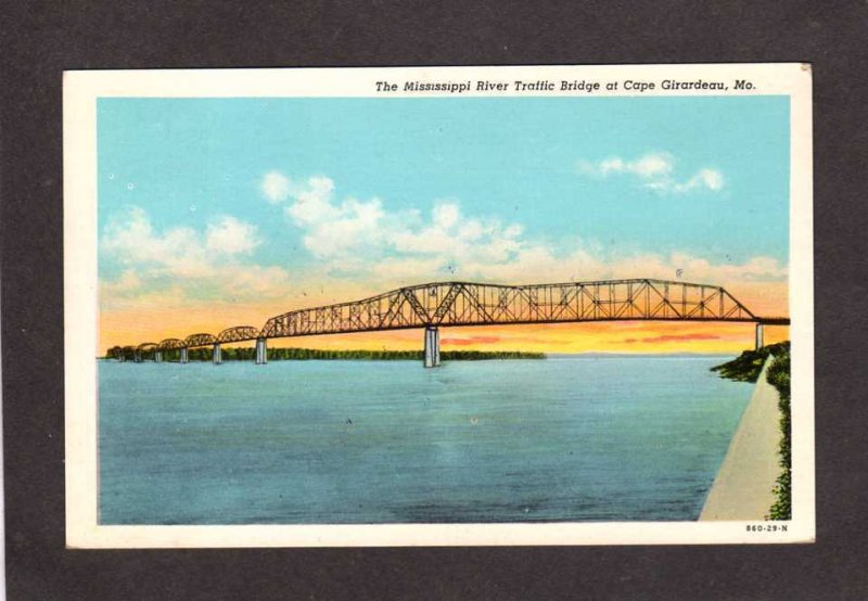 MO Mississippi River Bridge Cape Girardeau Missouri Postcard | United ...