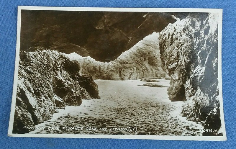 Vintage Real Photo Postcard Parlour Cave Kynance Cove The Lizard ...