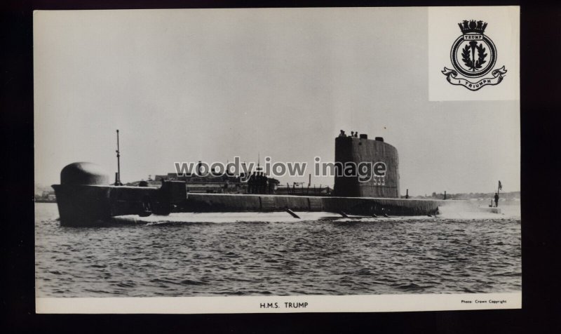 na9149 - Royal Navy Submarine - HMS Trump S33 - postcard | Ephemera ...