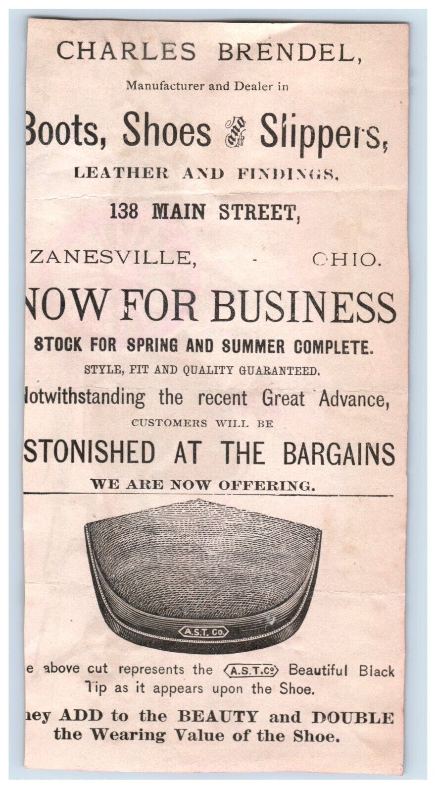1870s A.S.T. Co. Charles Brendel Lady Kids Donkey Pulling Shoe-Wagon ...