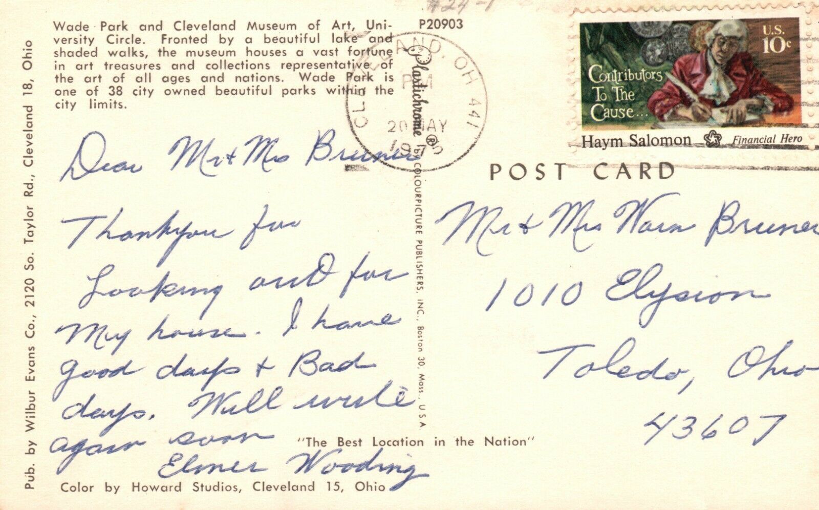 Vintage Postcard Wade Park & Cleveland Museum of Art University Circle ...