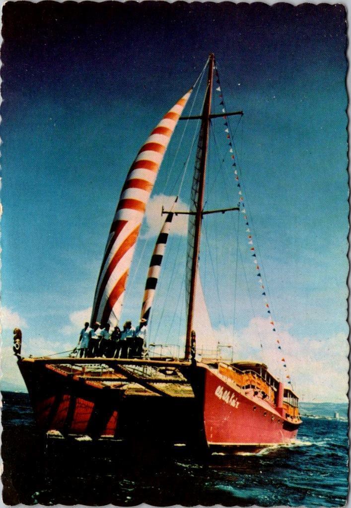 HI, Hawaii HENRY J KAISER'S GIANT CATAMARAN ALE ALE KAI Day Sails 4X6 ...
