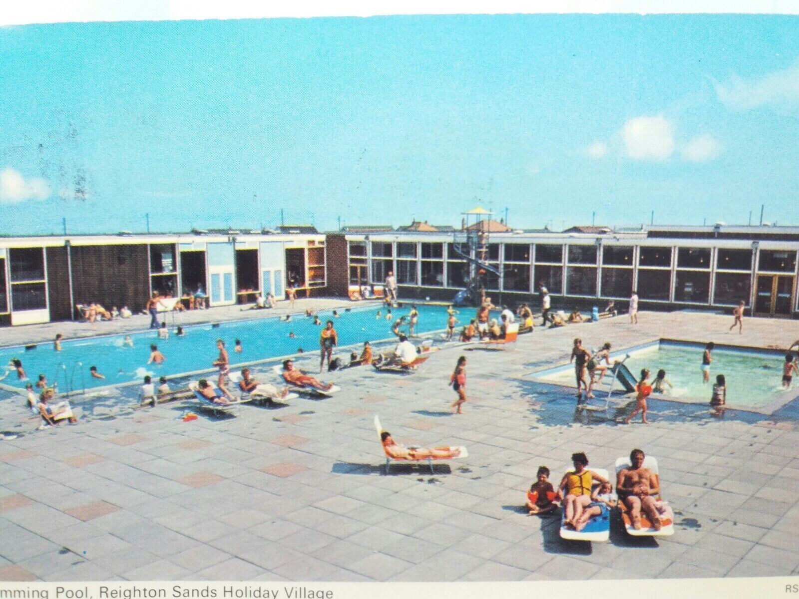 The Swimming Pool Reighton Sands Holiday Village Filey Vintage Postcard ...