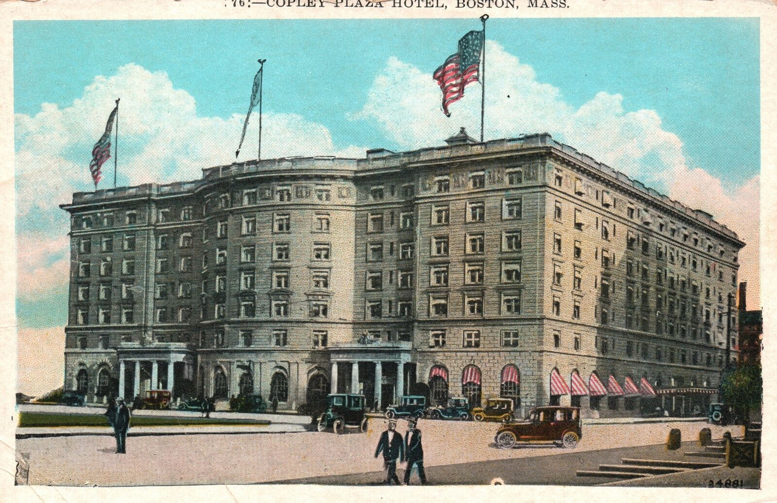 Vintage Postcard 1920's Copley Plaza Hotel Boston Massachusetts MA ...