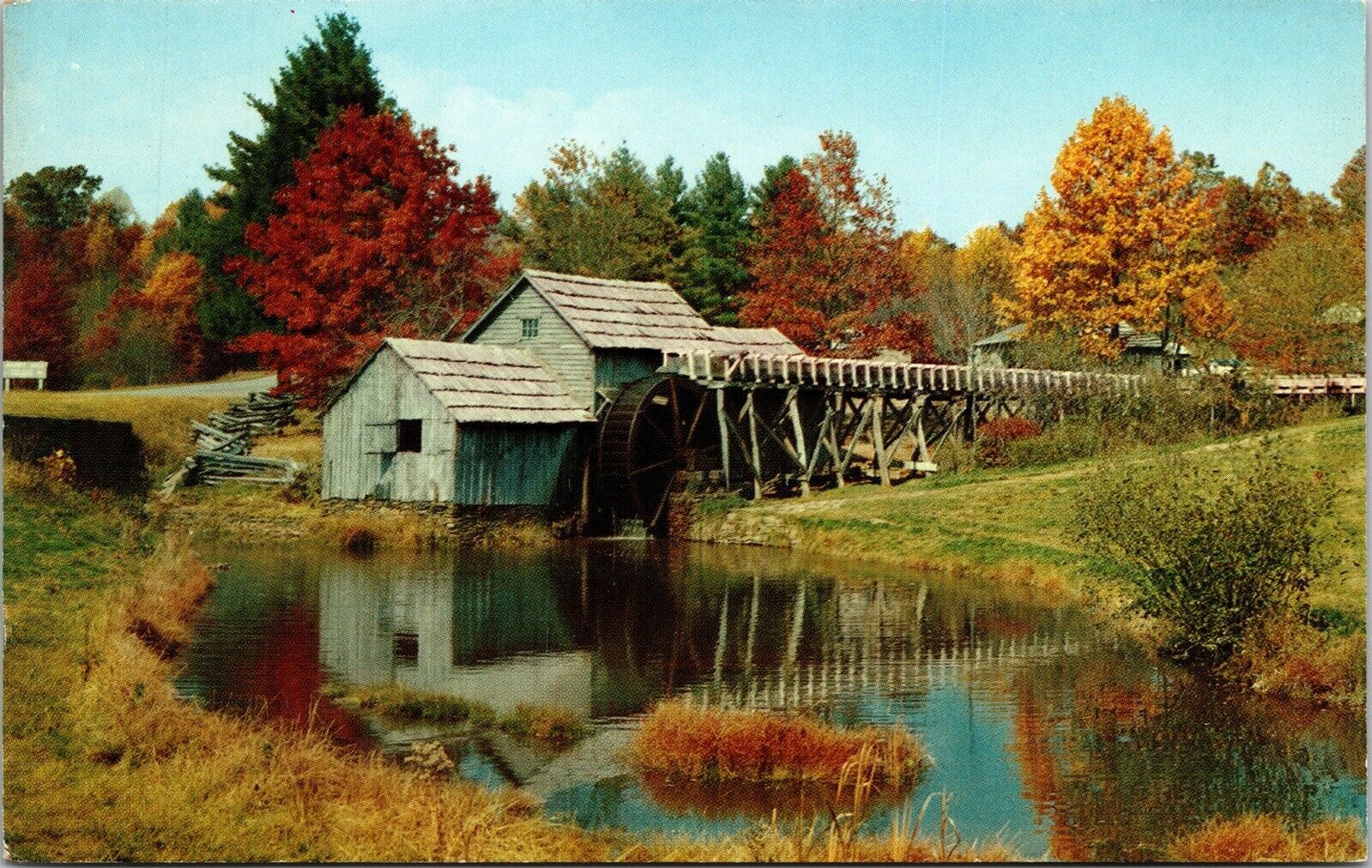Historic Mabry Mill Blue Ridge Parkway Virginia Scenic Chrome Postcard ...
