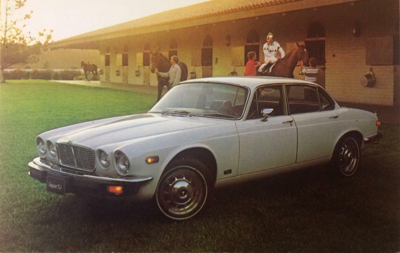 JAGUAR XJ SEDAN Classic Car Advertising Vintage Automobile ca 1970s ...