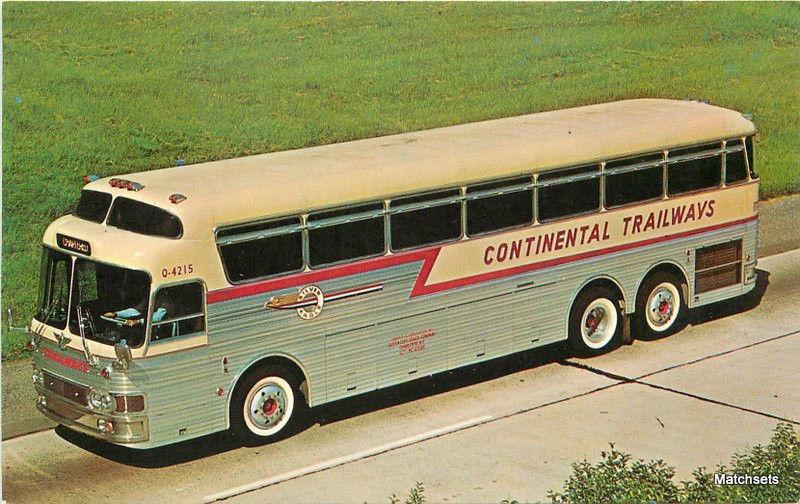 1950s Trailways Bus Silver Eagle Dexter Press postcard 8914 | Topics ...