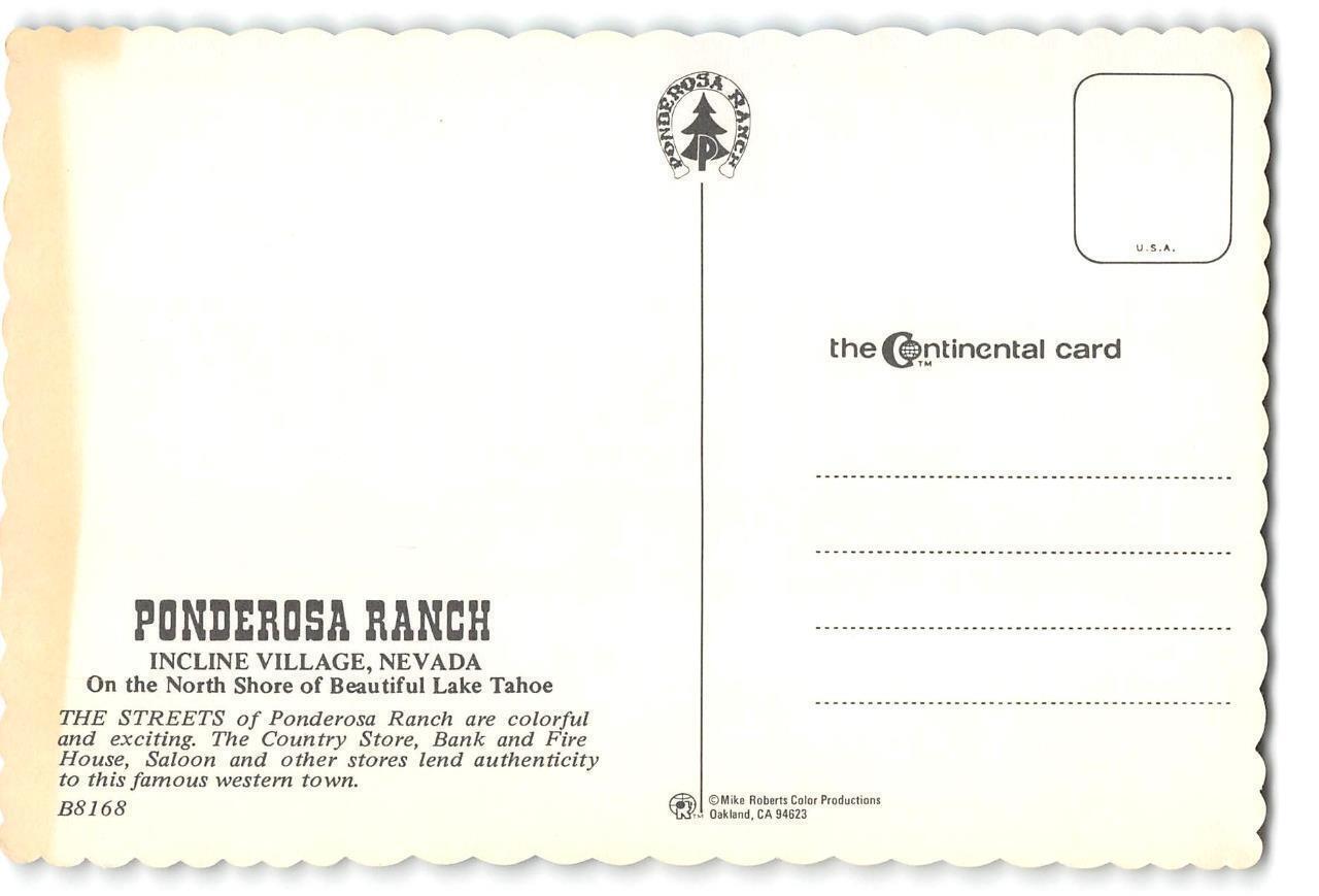 PONDEROSA RANCH Saloon Western Bonanza Set Incline Village, NV 4x6 ...