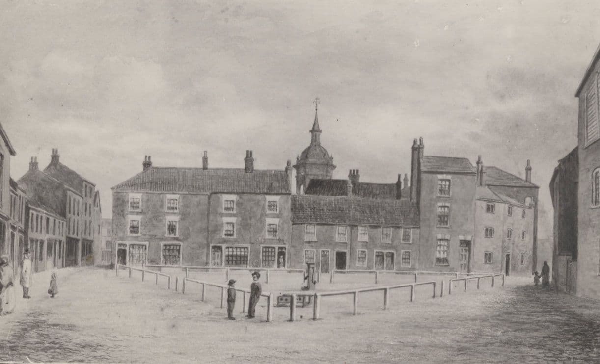 Bull Ring in 1860 Victorian View Grimsby Real Photo Postcard | Other ...