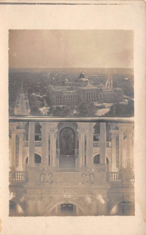 Washington DC Library of Congress Real Photo Vintage Postcard AA62177 ...