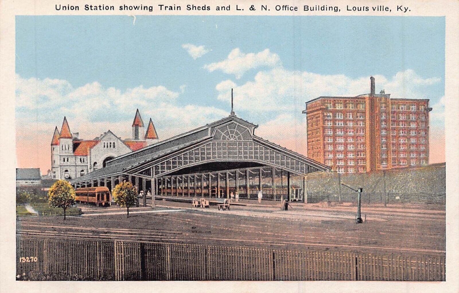 Louisville Ky~Union Railroad Station-Train Sheds-L&N Office Building ...