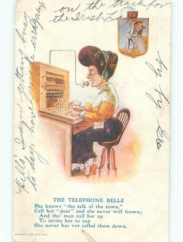 1906 Suffrage Woman Working as Telephone Operator Ac4522 | Topics ...