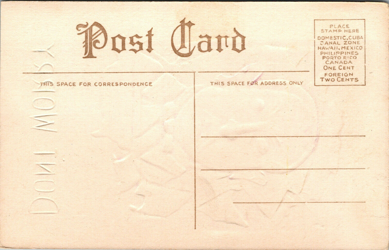 Vtg 1910s Don't Worry Ugly Face Man Gold Gilt Embossed Postcard | Other ...