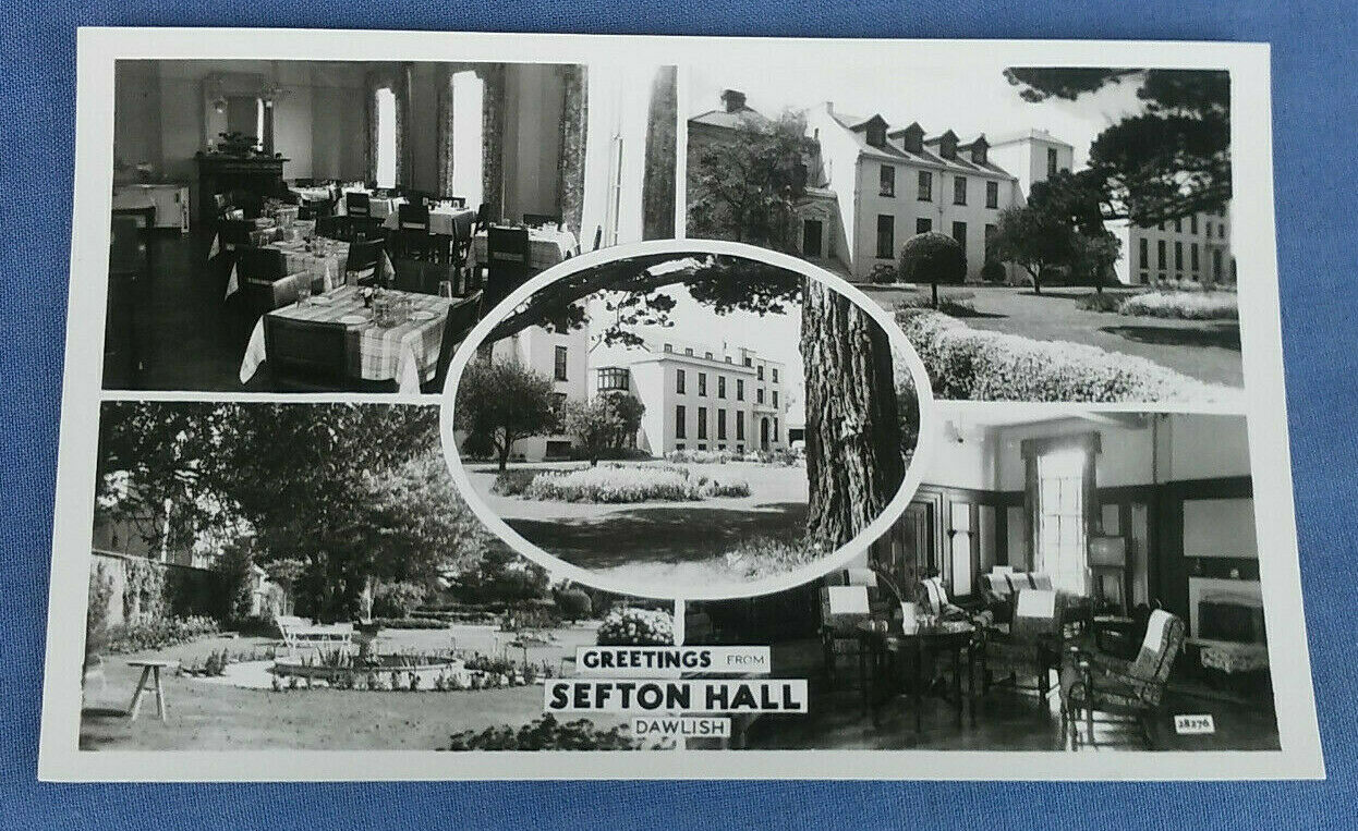 Vintage Real Photo Multiview Postcard Greetings Sefton Hall Dawlish ...