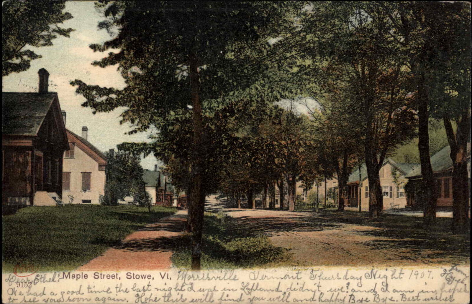 Stowe Vermont VT Maple Street c1910 Vintage Postcard | United States ...
