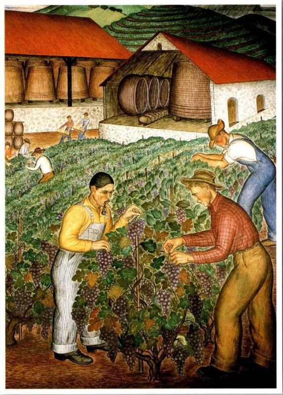 2~4X6 Postcards San Francisco CA California MURALS OF COIT TOWER By ...