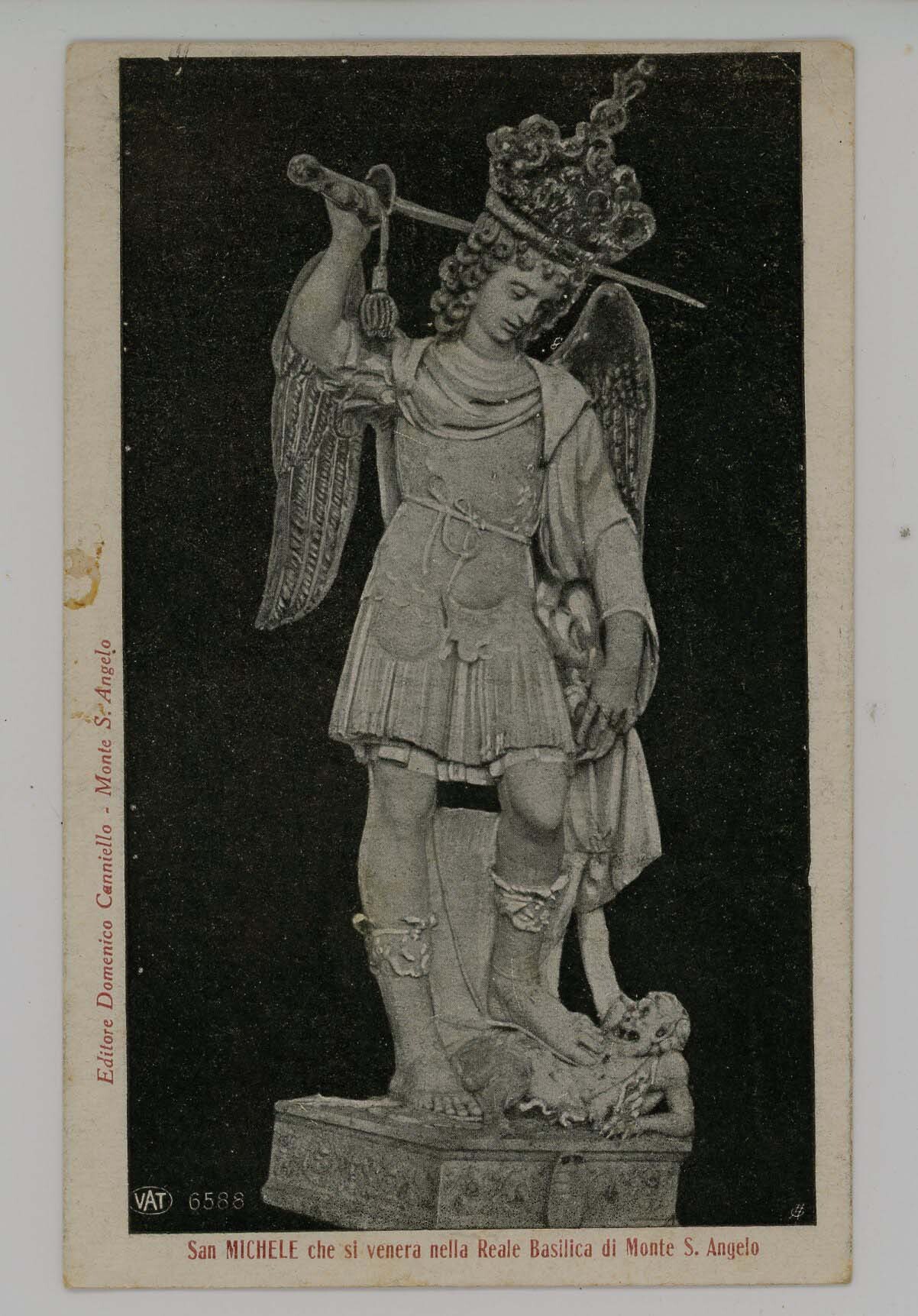Italy - Mt. St. Angelo. St. Michael Statue in the Royal Basilica ...