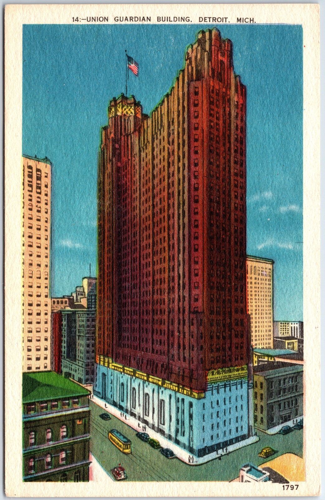 Vintage Postcard the Union Guardian Building at Detroit Michigan C ...