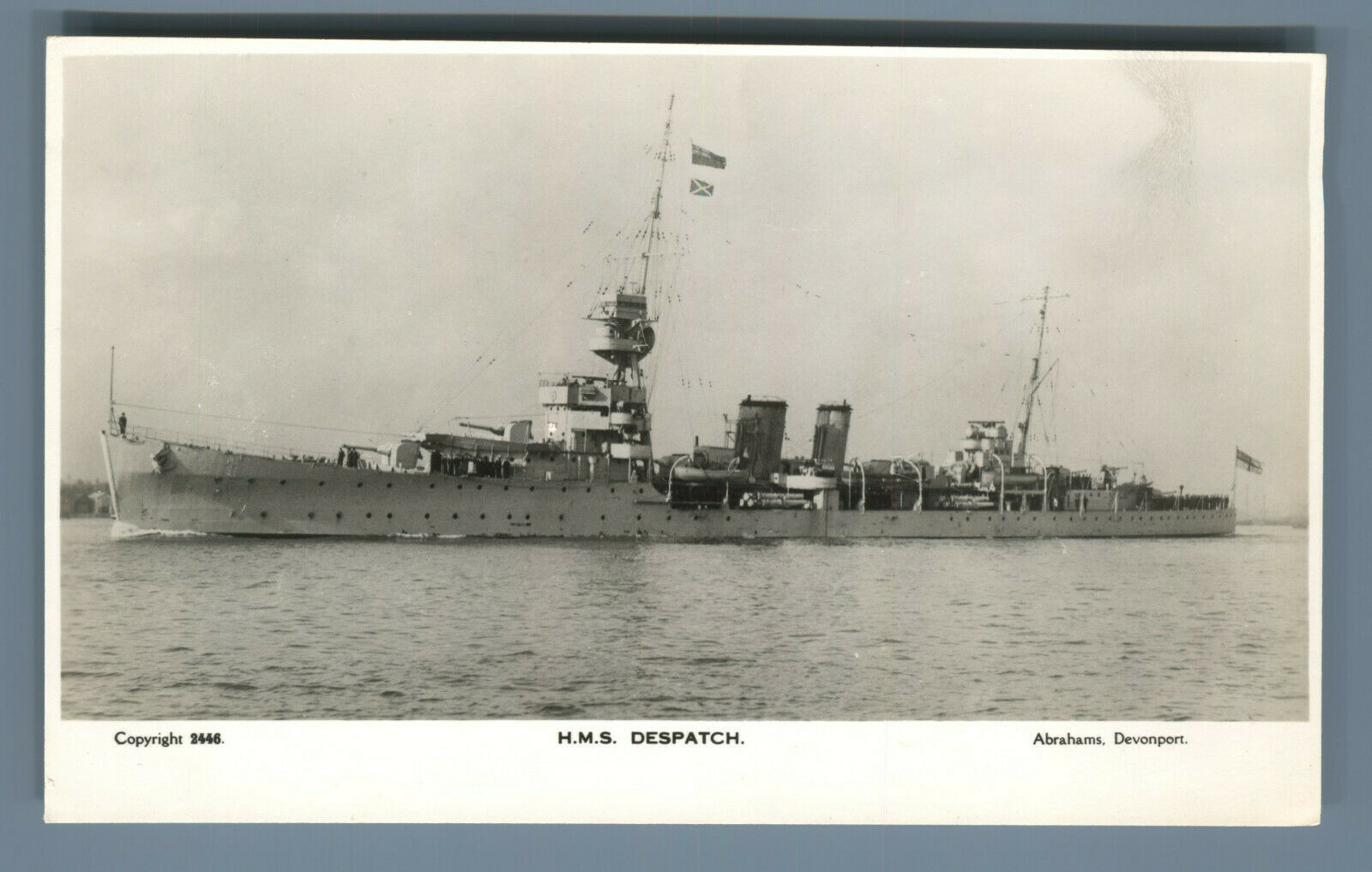 HMS Despatch D30 Danae-class Cruiser WWII Royal Navy Original Real ...