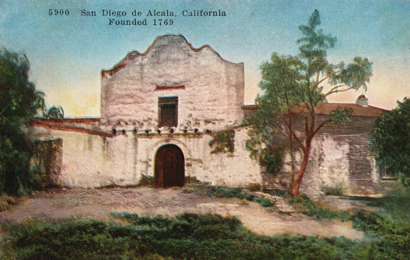 Vintage Postcard 1910's San Diego De Alcala California Founded 1769 ...