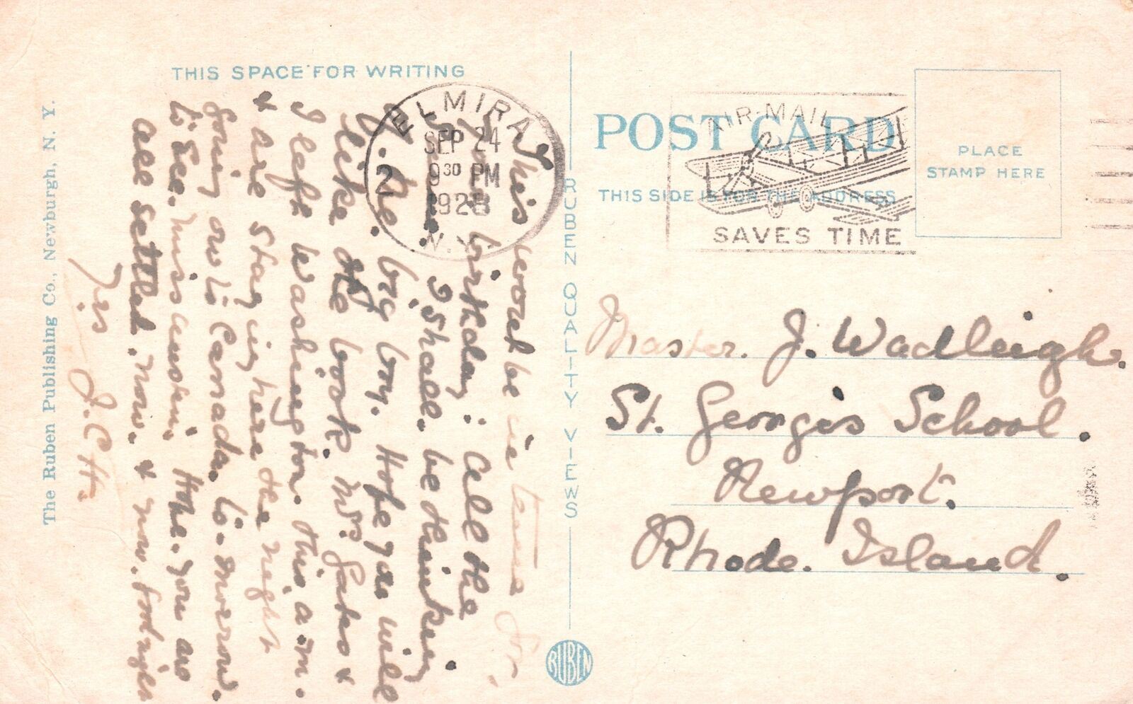 Vintage Postcard 1923 Cowles Hall Elmira College Campus Building Elmira ...