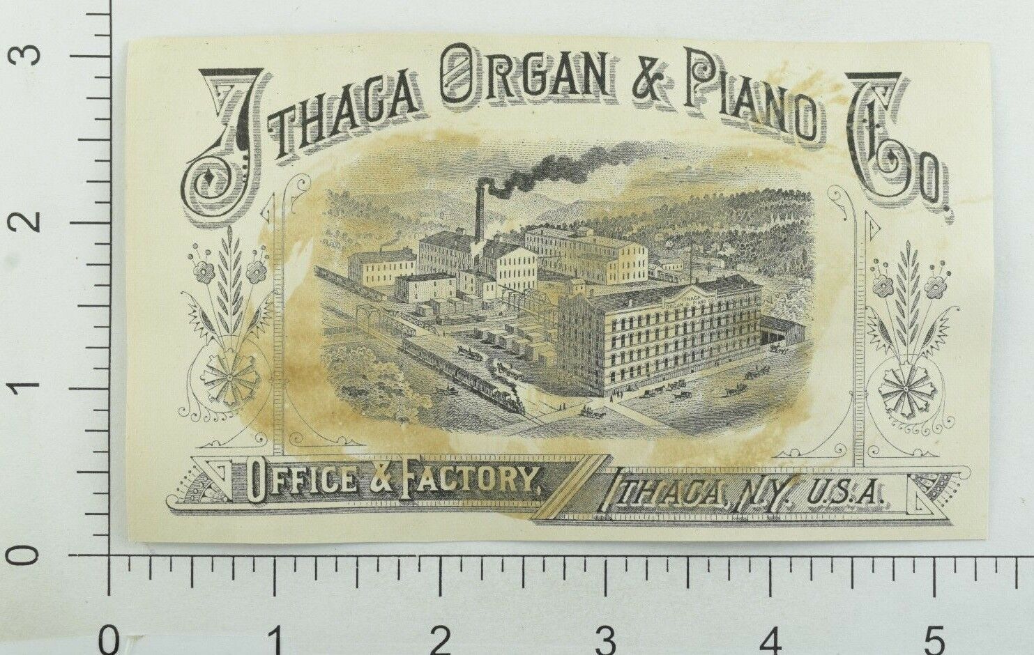 Vintage Engraved Fab Ithaca Pianos & Organs Victorian Trade Card P113 ...