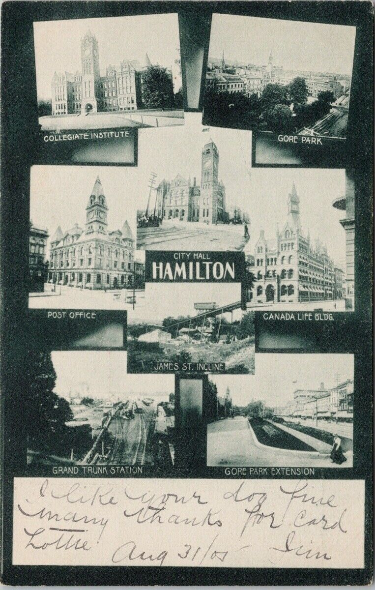 Hamilton Ontario Multiview Grand Trunk Station Post Office c1905 ...