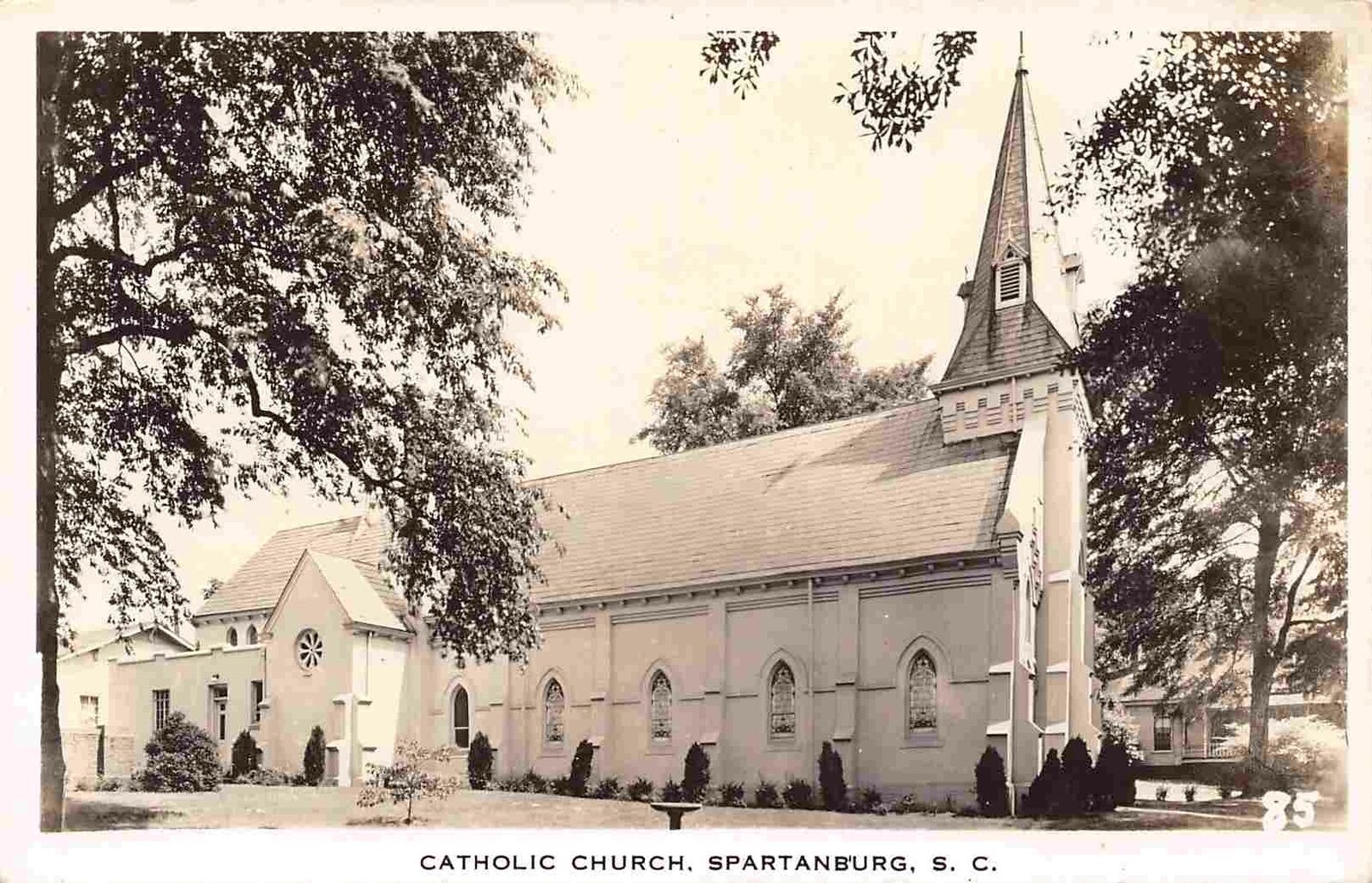 Catholic Church Spartanburg South Carolina 1950s RPPC Real Photo ...