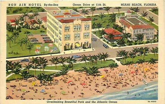FL, Miami, Florida, Bon Air Hotel, Curteich 9A-H580 | United States ...