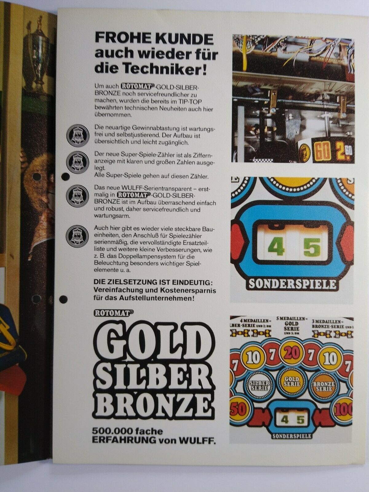 Rotomat Gold Silber Bronze Slot Machine Flyer Original German Text 1980 ...