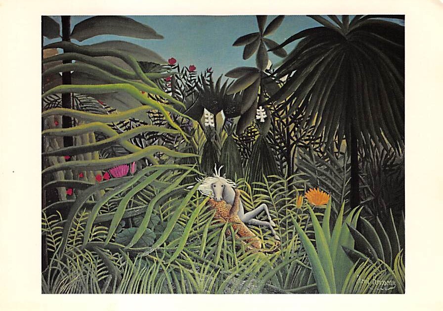 Artist Henri Rousseau Artist Henri Rousseau, Horse Attacked By A Jaguar ...