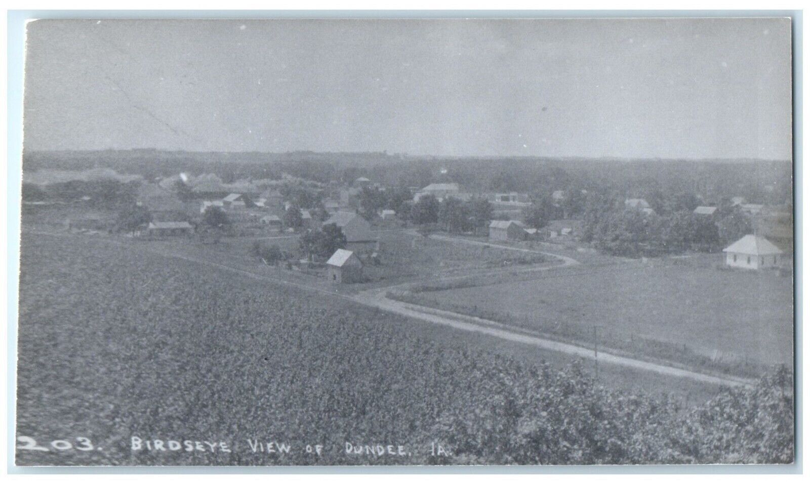 c1960's Birdseye View Dundee Iowa Field Train Depot Station RPPC Photo ...