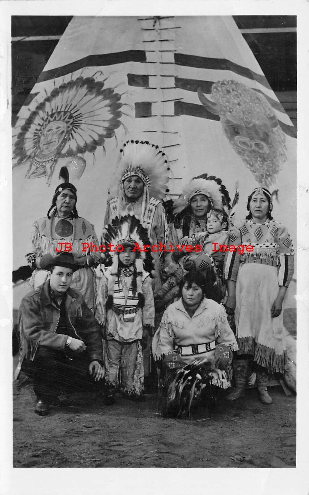 Native American Stony Indians, RPPC, Gerry Campbell with Chief White ...
