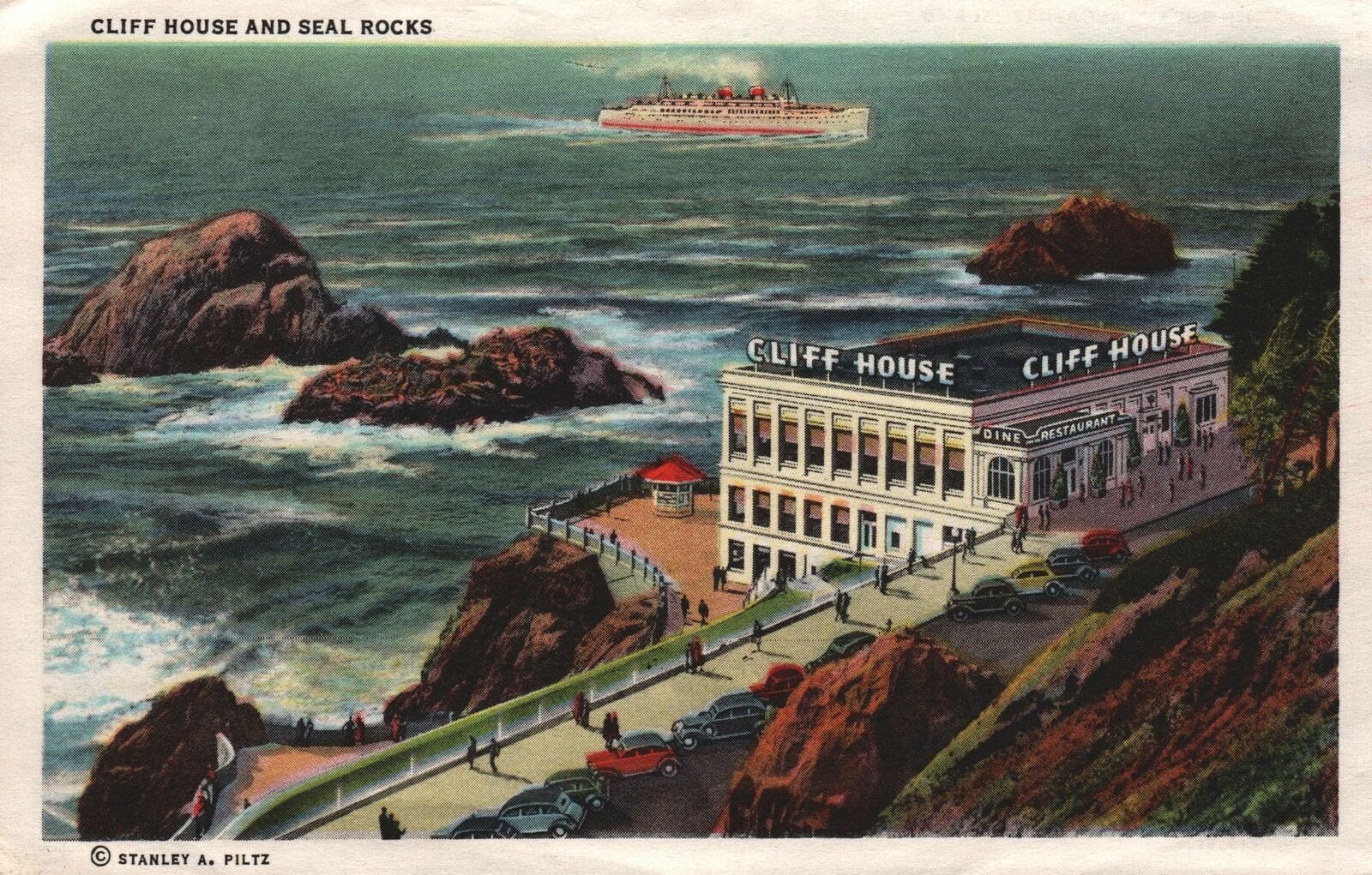 Soft Picture Cards Alcatraz Island "The Rock" & Cliff House and Seal ...