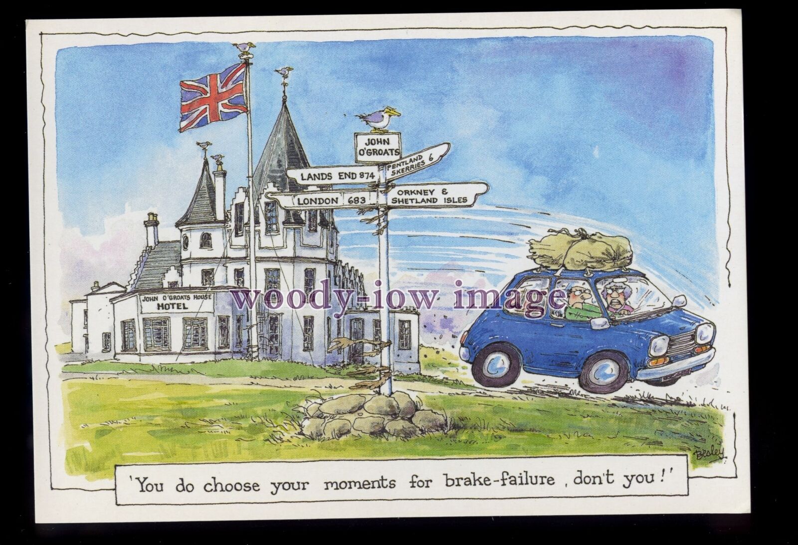 BES107 - You do choose your moments for Brake-Failure - comic postcard ...