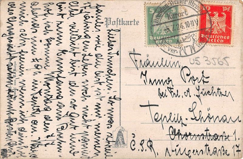 US3565 Goethe Faust I "Sei ruhig, freundlich Element!" poet art poetry ...