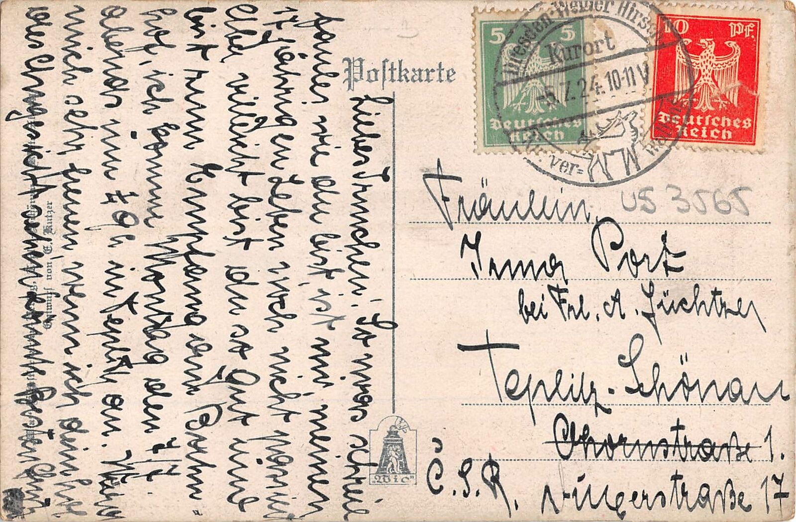 US3565 Goethe Faust I "Sei ruhig, freundlich Element!" poet art poetry ...